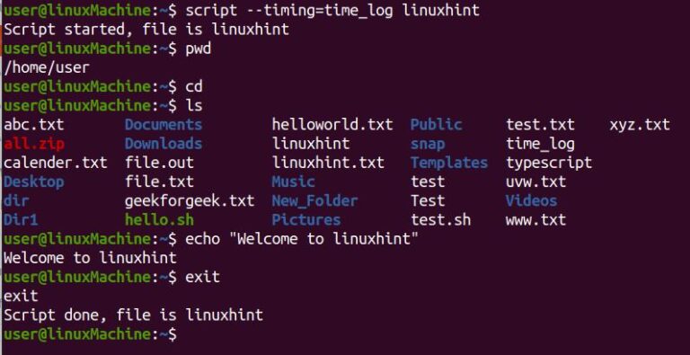  How To Run script Command In Linux 