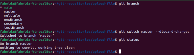 How to switch branch in Git