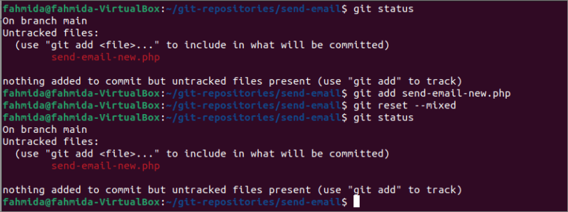 How to use git reset