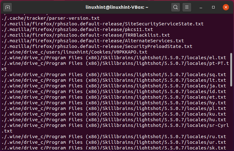 Find All File With Extension Linux