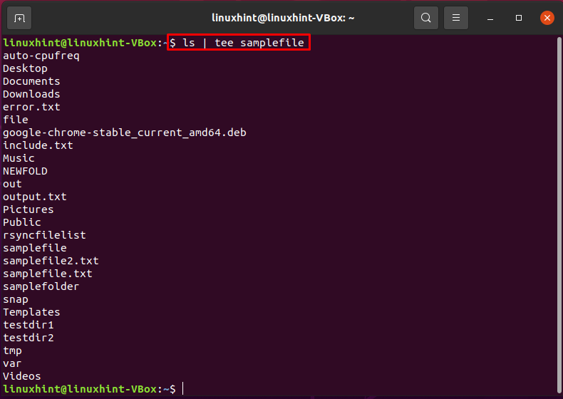 Linux Redirect Output To File And Screen