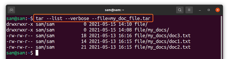 How To View The Content Of A Tar File 