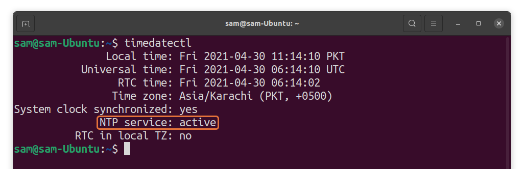 Command To Sync Time With NTP Server In Linux