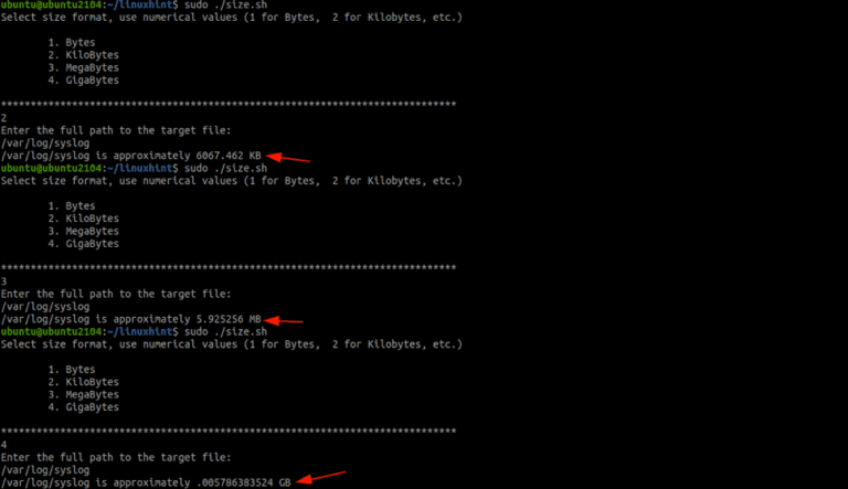 How To Get The Size Of A File In A Bash Script