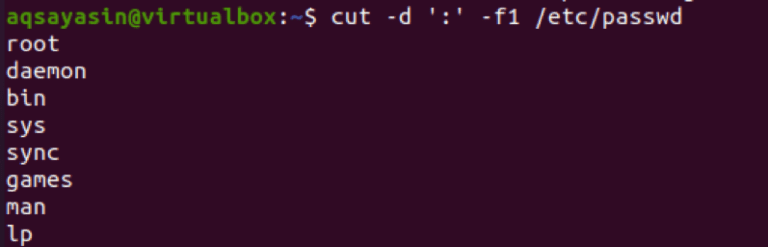 Bash Cut Command with Examples