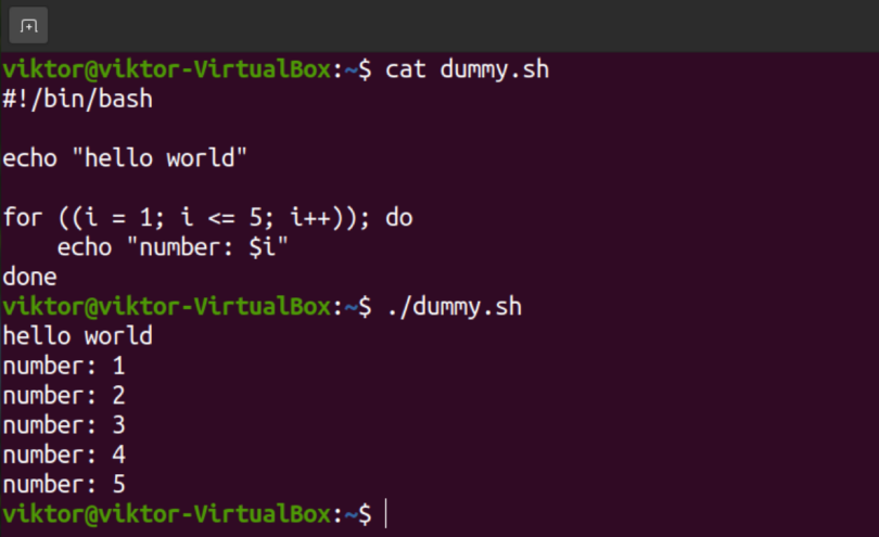 Bash for Loop in One Line