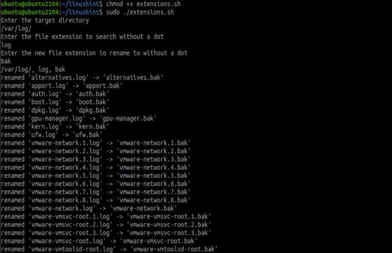 How to Use Bash to Change the File Extension of Multiple Files in a Folder