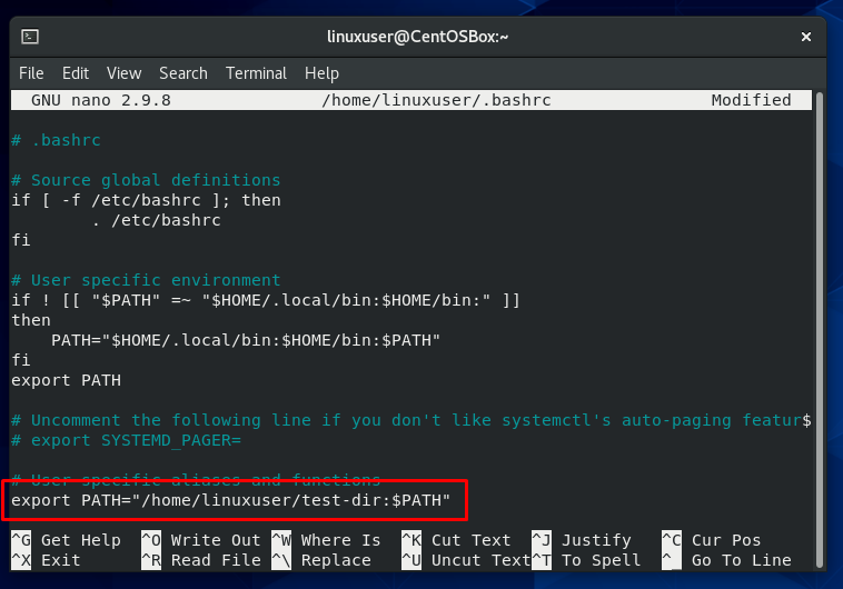 How To Add A Directory To PATH On CentOS 8