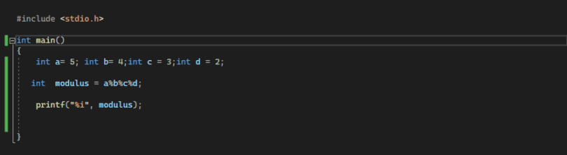 Modulo Operator in C