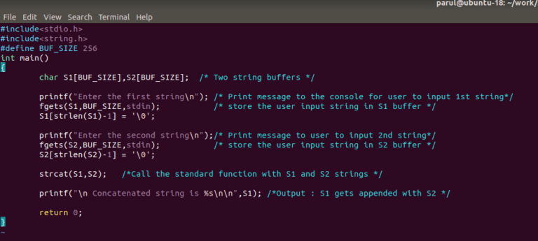 C String Concatenation