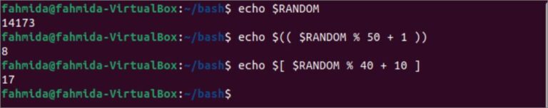 Generate A Random Number In Bash