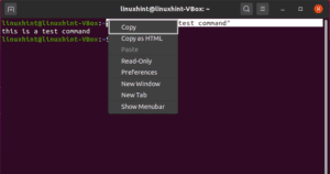 How to copy-paste on Ubuntu terminal