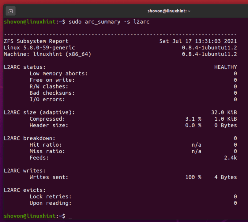 Configuring ZFS Cache for High-Speed IO