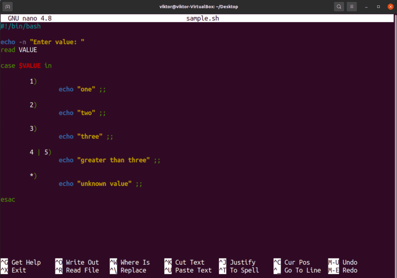 Matching Pattern In Bash Case Statement