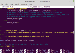 Edit “bashrc” on Linux for Color Prompt