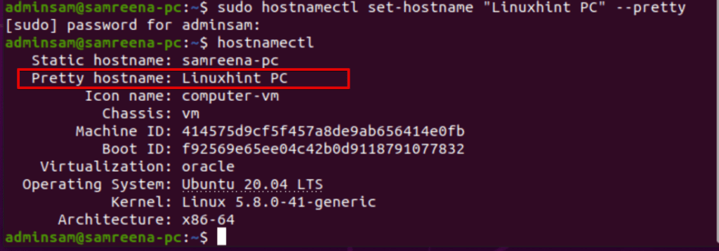 Ubuntu Change Hostname Permanently
