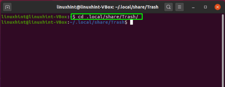 How to empty trash from Ubuntu terminal