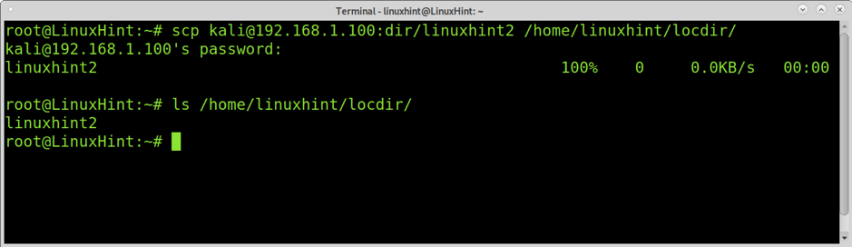 SCP Remote To Local Linux Hint