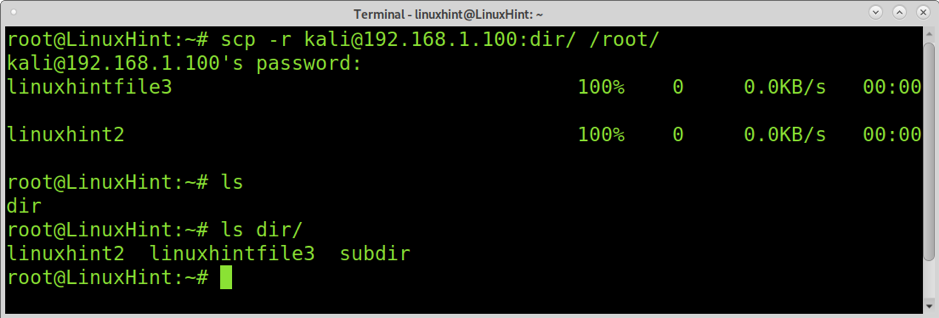 SCP Remote To Local Linux Hint