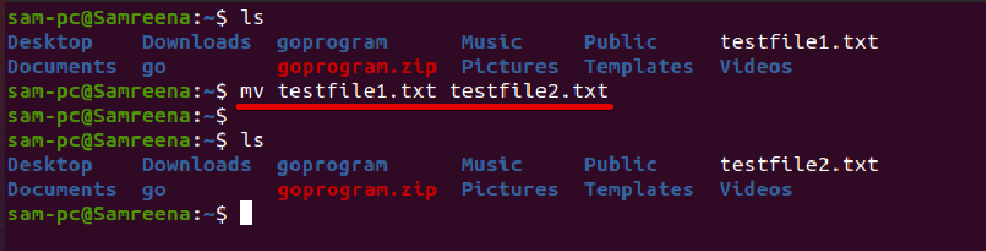 How Do I Rename A File In The Ubuntu Terminal 