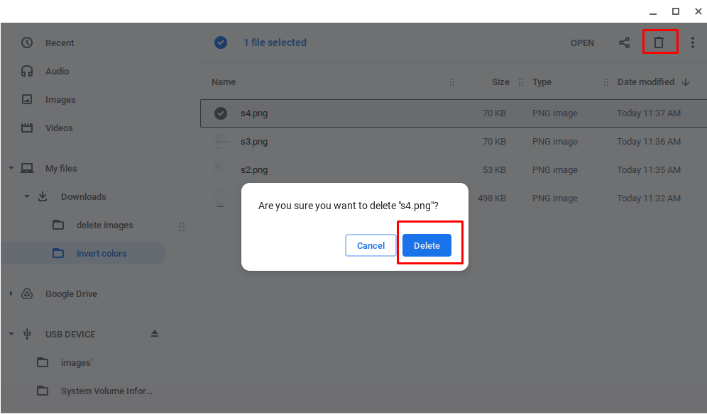 How To Delete Images On Chromebook