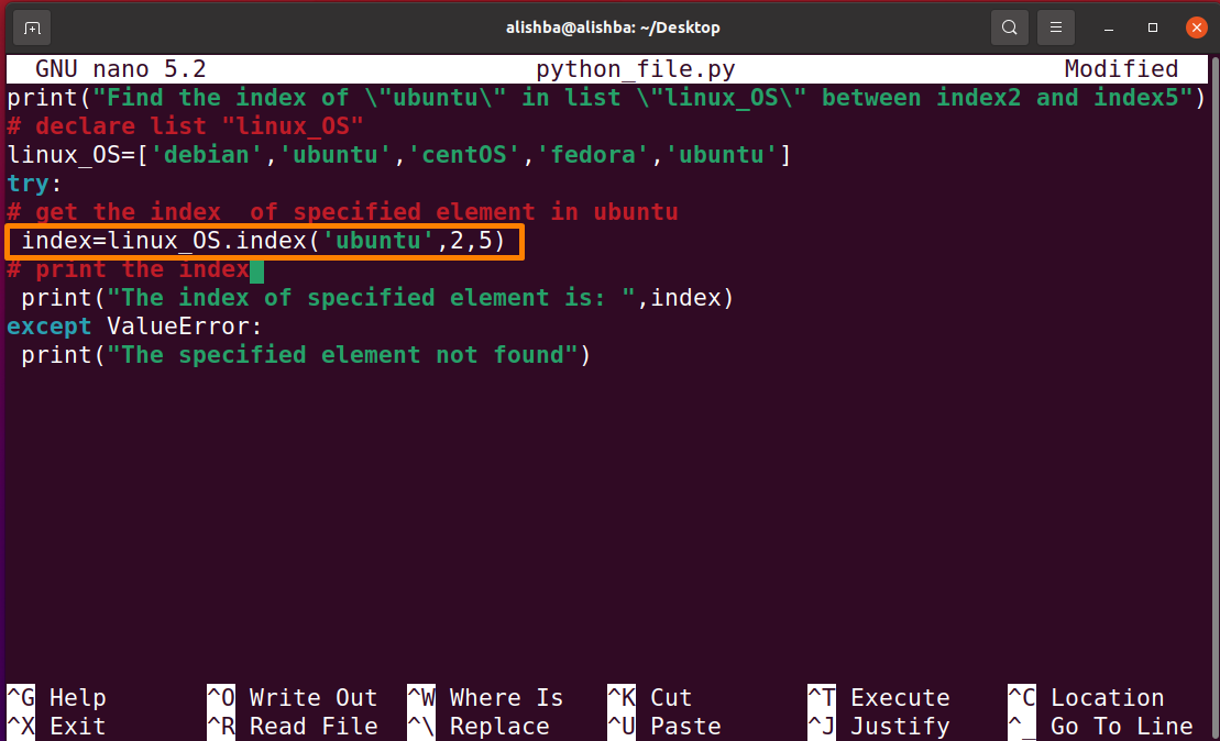 How To Get The Position Of Element In A List In Python