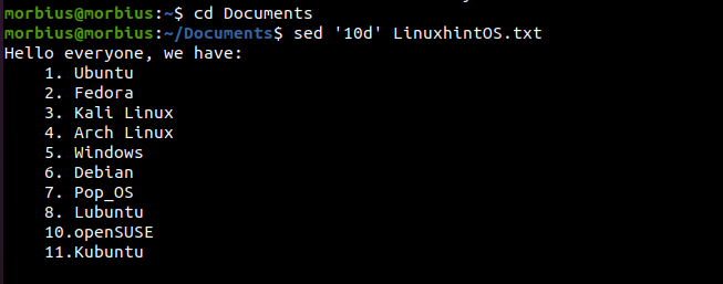 Linux Remove Last Line From File