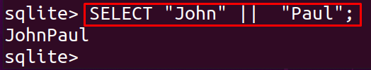 How Do I Concatenate In SQLite 