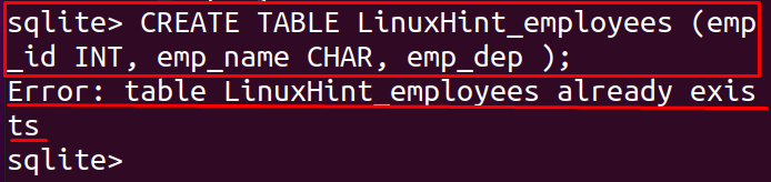 How To Create Table In SQLite Using if Not Exists Statement 