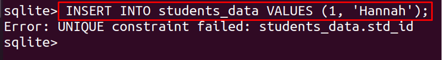 How To Use UNIQUE Constraint In SQLite