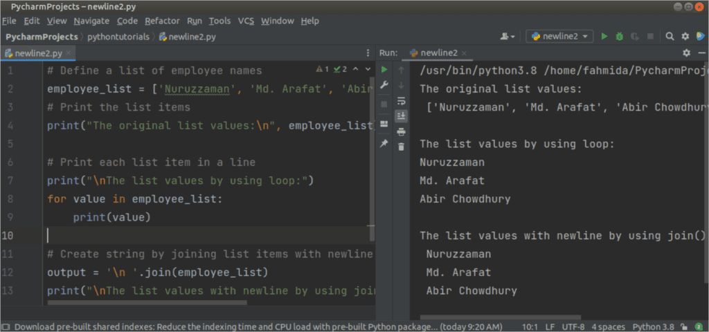 Print A Newline In Python