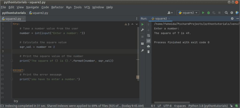 Square a number in Python