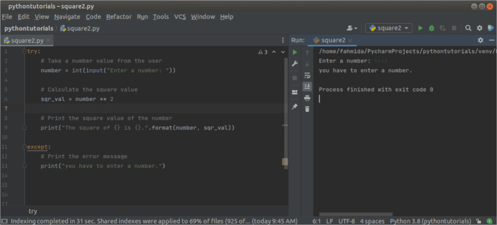 Square a number in Python