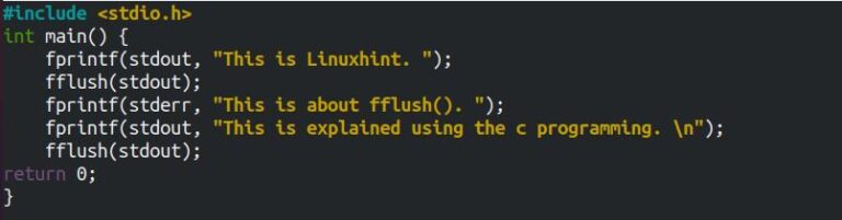 How to use fflush function in C programming
