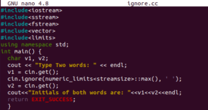 Cin.ignore() in C++