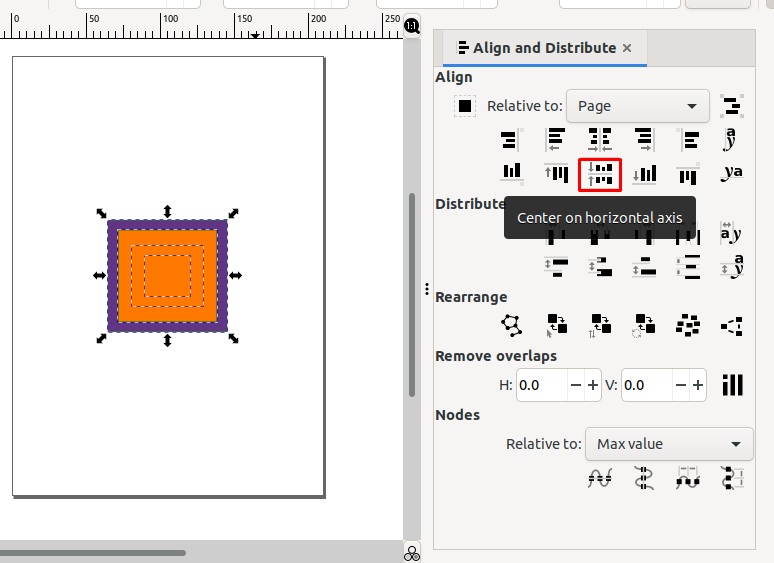 How To Center Align Object In Inkscape