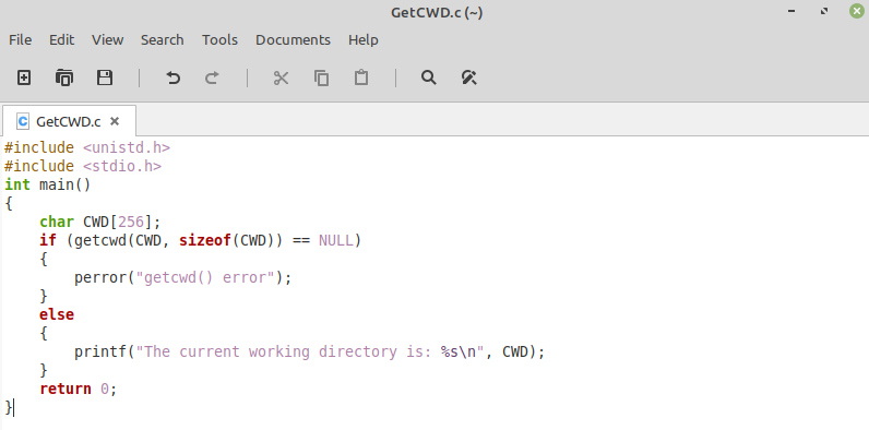 C GetCWD Function Usage