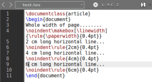 Latex Horizontal Line