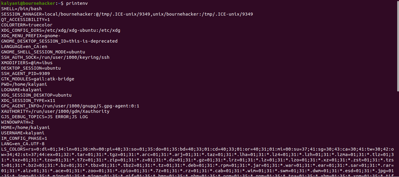 Show PATH Of Environment Variables
