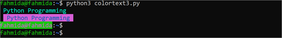 Print Colored Text In Python