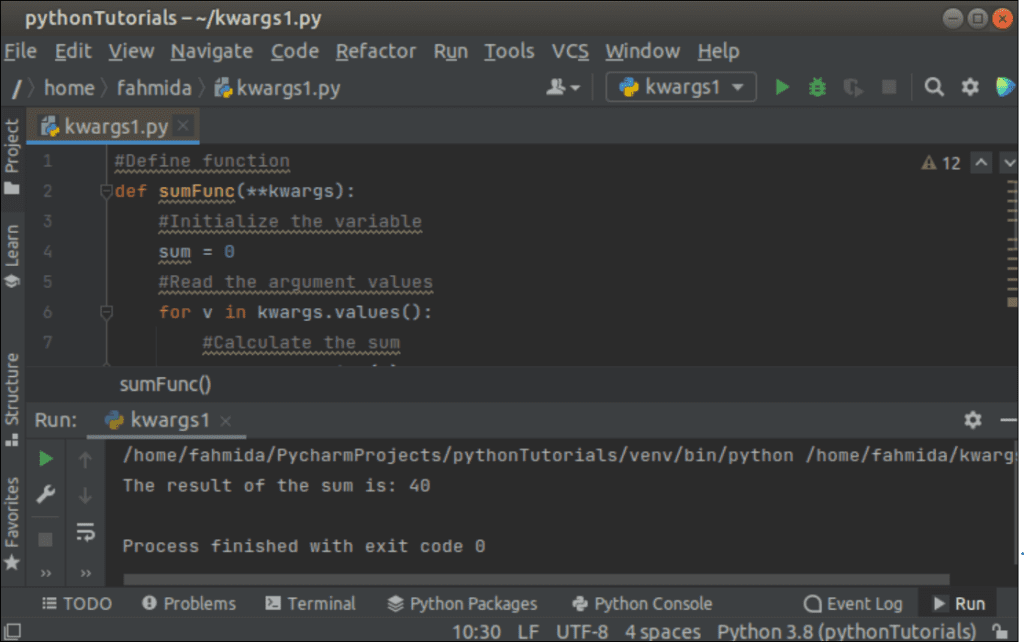 Use Of Python Kwargs