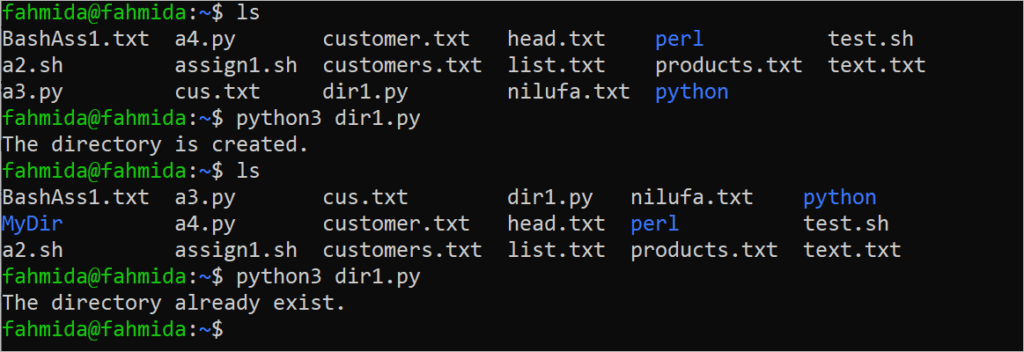 Create A Directory In Python