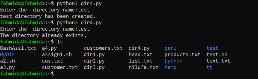 Create a Directory in Python