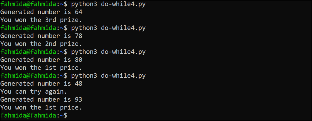 Emulate The Do While Loop In Python
