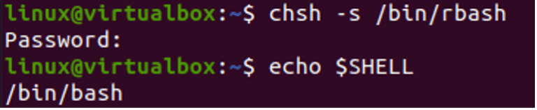 Chsh Linux Command