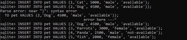 SQLite Show The Structure Of A Table