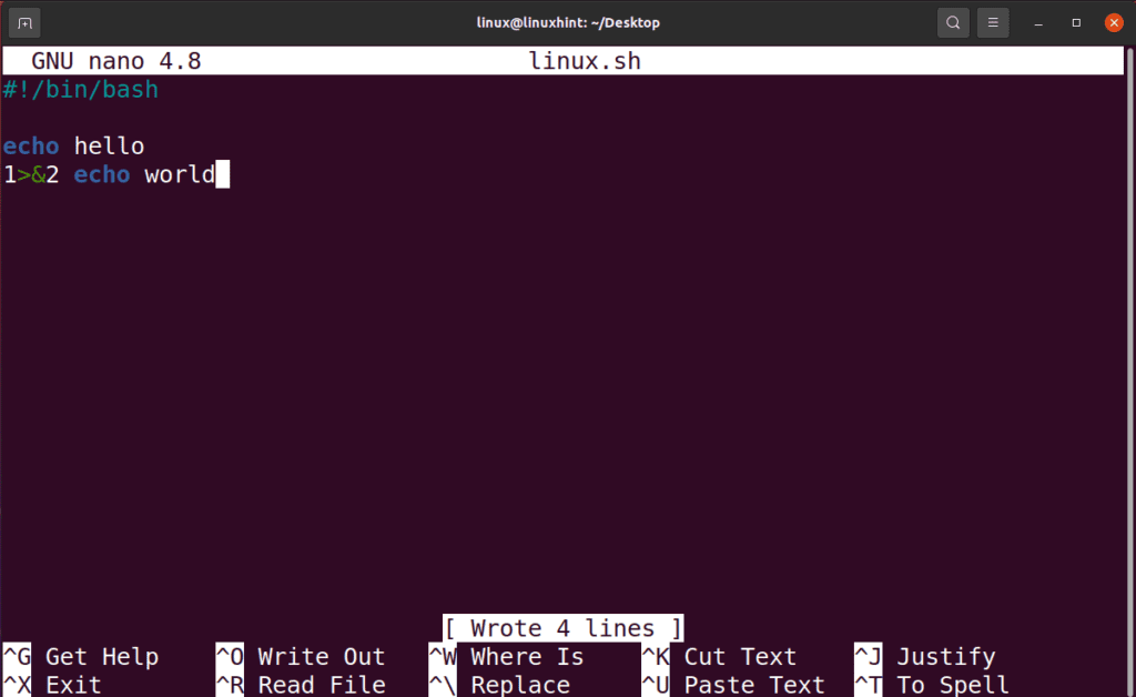 Redirecting stderr Using the tee Command in Ubuntu