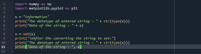 Convert String To Set Python
