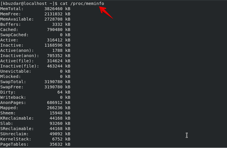 Check Memory Usage On CentOS 8