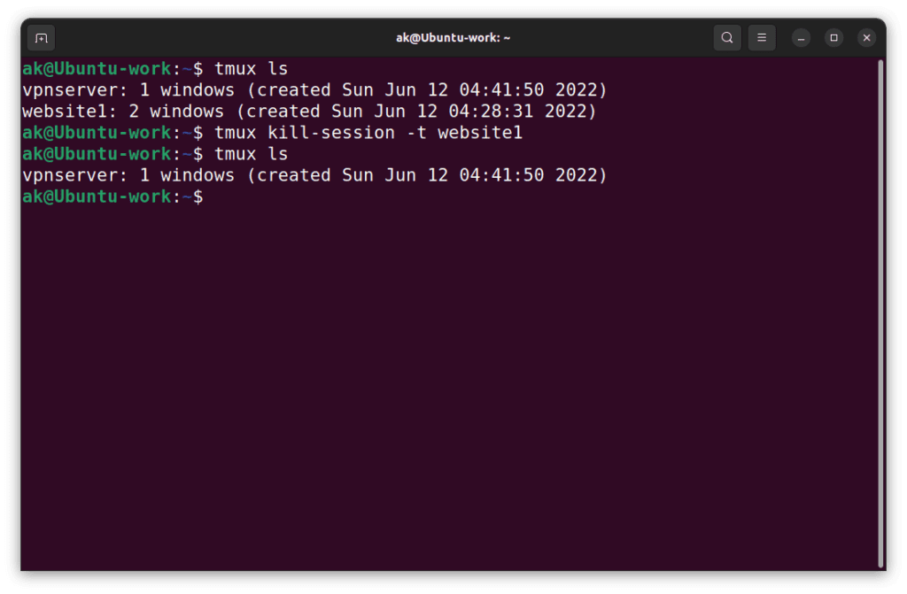 Managing tmux Sessions